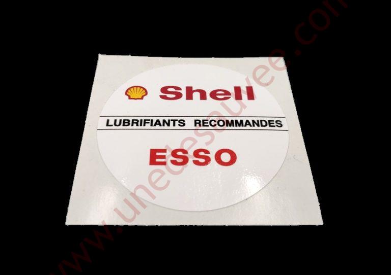 AUTOCOLLANT STICKER MOTEUR ROND D'HUILE SHELL BOUCHON PEUGEOT 309 205 ...